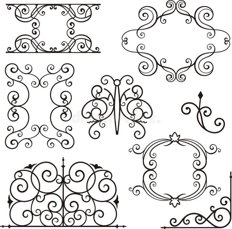 Victorian Iron Scroll Vector Stock Illustrations – 1,775 Victorian Iron ...