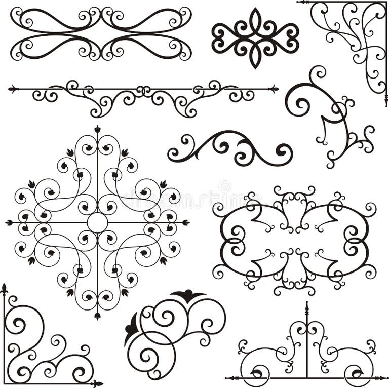 Victorian Iron Scroll Vector Stock Illustrations – 1,691 Victorian Iron ...