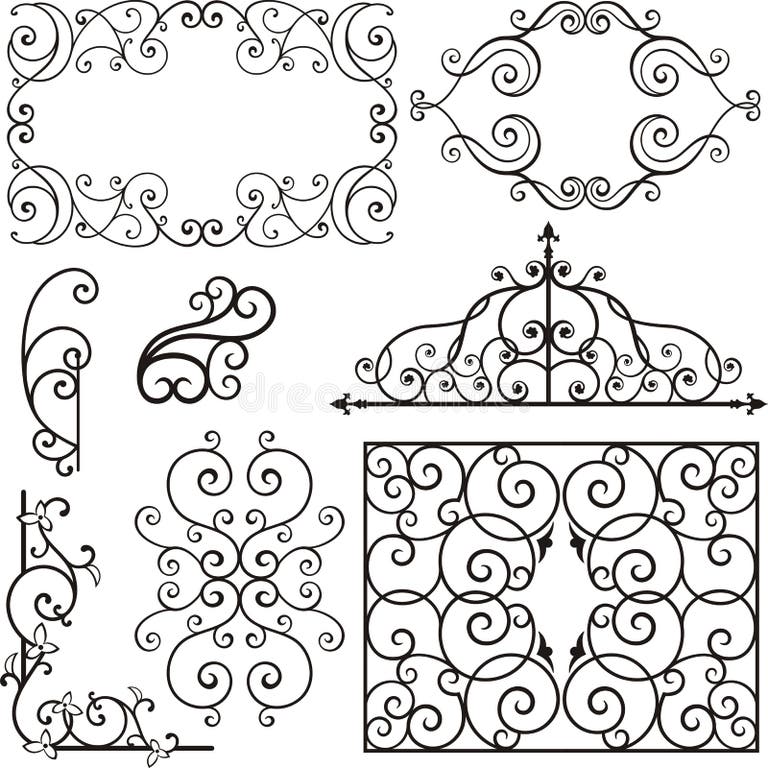 Victorian Iron Scroll Vector Stock Illustrations – 1,230 Victorian Iron ...
