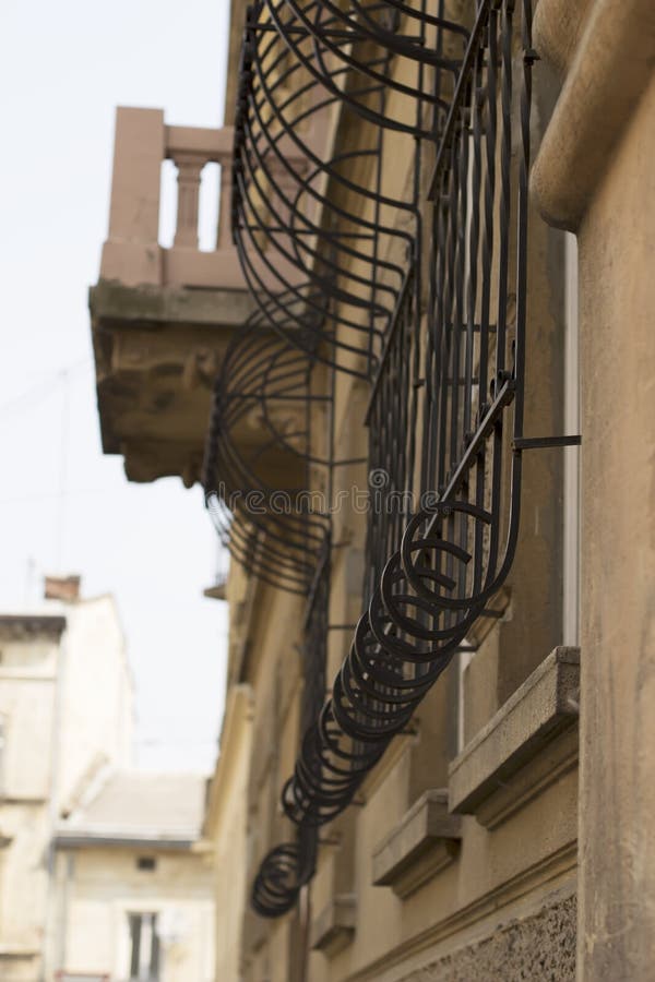 Wrought iron bars stock photo. Image of windows, iron - 64819426
