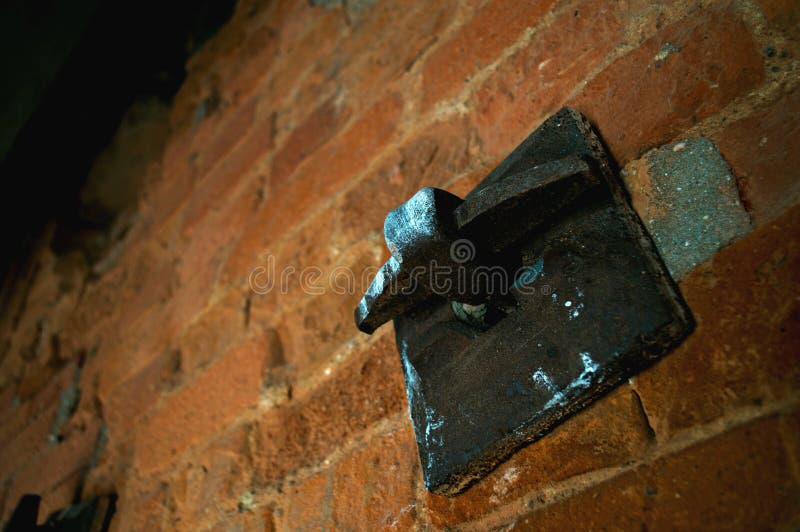 Iron Detail on Wood Beam stock image. Image of abstract - 88705665