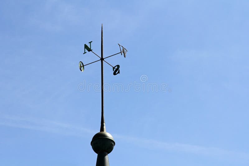 Wrought Iron Display of Directions on a Tower Stock Photo - Image of ...