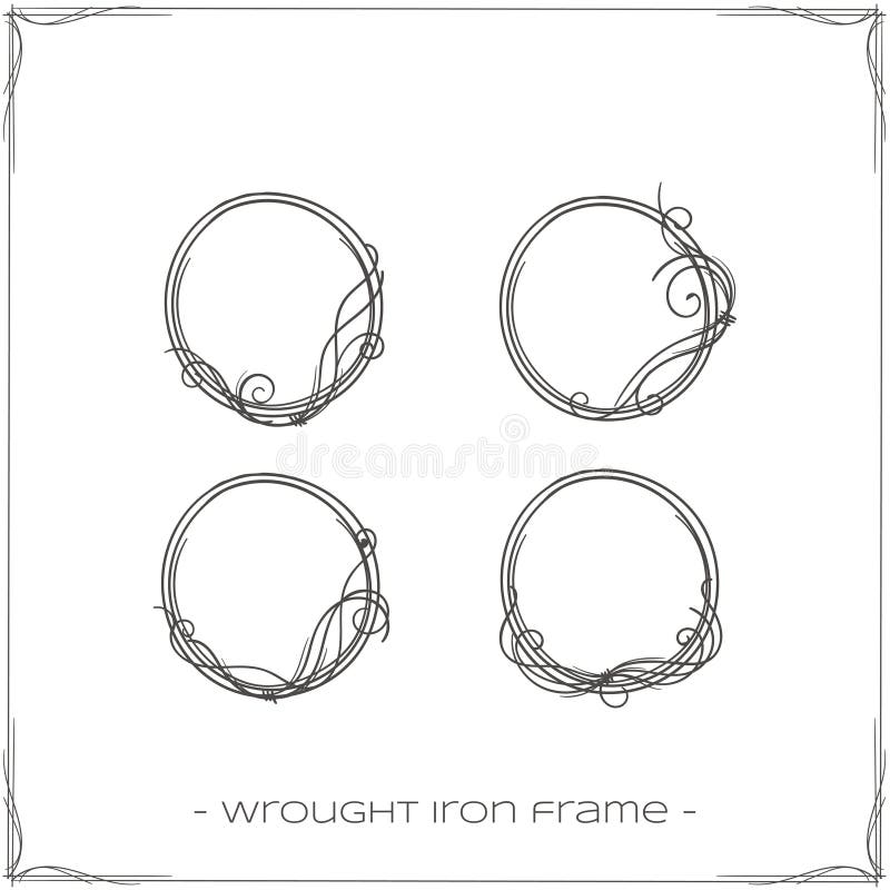 Wrought Iron Frame Two stock vector. Illustration of cosiness - 63355476