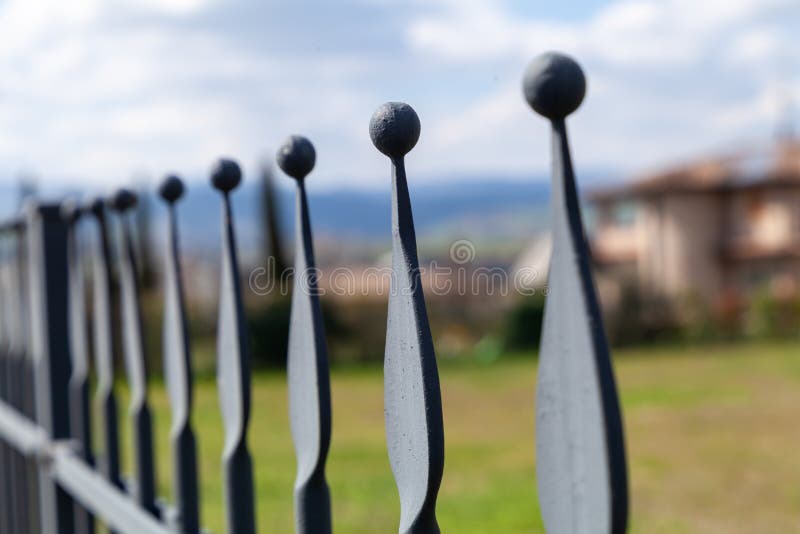 Wrought Iron Gate Country Gardens Stock Photo - Image of entrance ...