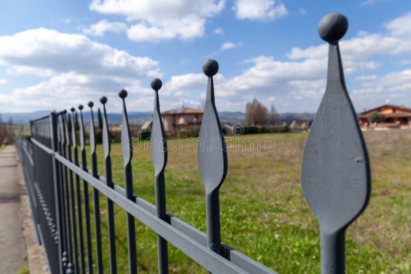 Wrought Iron Gate Country Gardens Stock Image - Image of beautiful ...