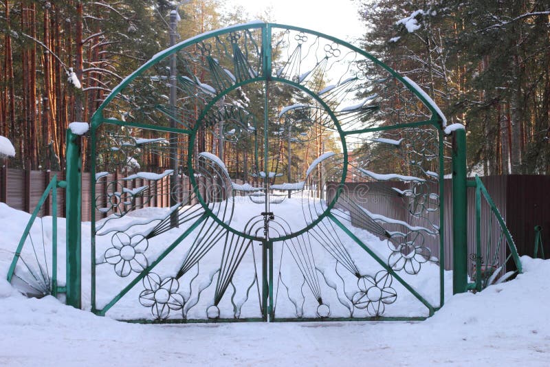 Wrought-iron gate stock image. Image of road, smile, wrought - 50568425