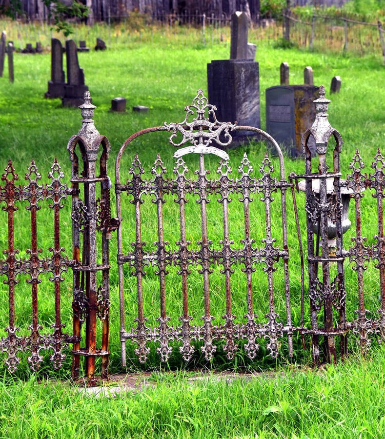 Wrought Iron Gate States at Rest Stock Photo - Image of rest, rusty ...