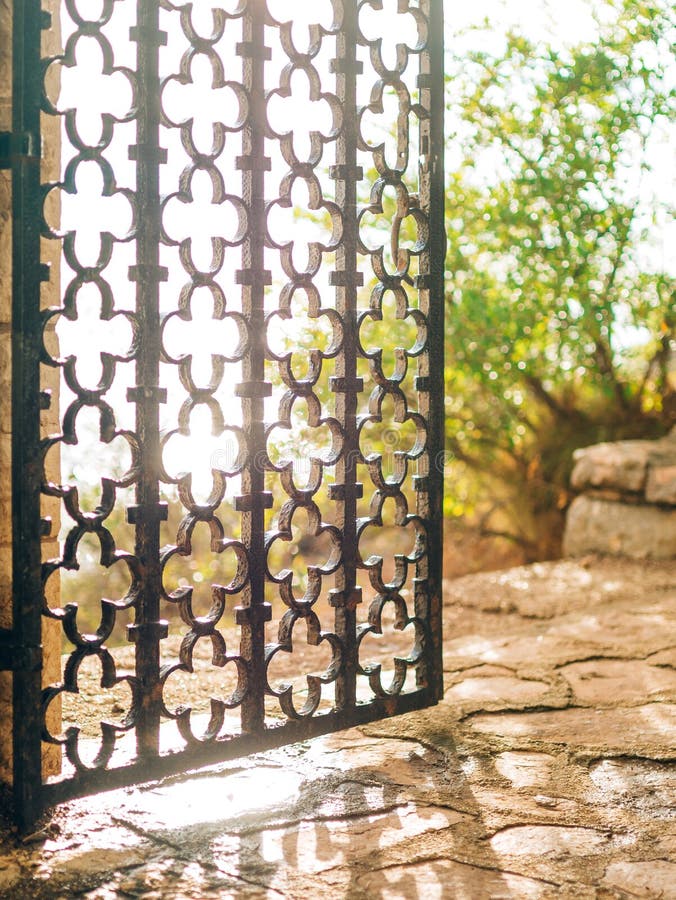 Wrought Iron Gates Handmade Stock Image - Image of detail, gate: 90404899