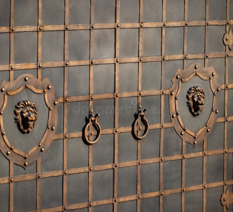 Wrought-iron Gates, Ornamental Forging, Forged Elements Close-up Stock ...