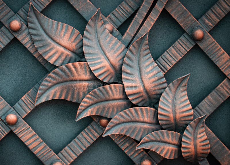 Wrought-iron Gates, Ornamental Forging, Forged Elements Close-up Stock ...