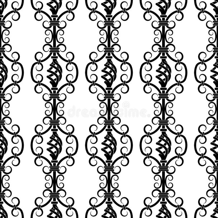 Wrought iron pattern stock vector. Illustration of iron - 46002501