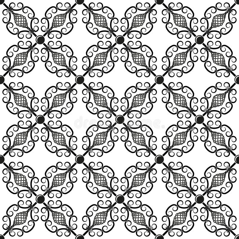 Wrought iron pattern stock vector. Illustration of bars - 46002677