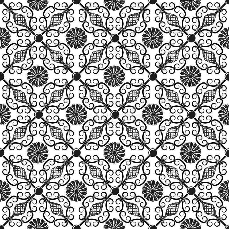 Wrought iron pattern stock vector. Illustration of grille - 46002732