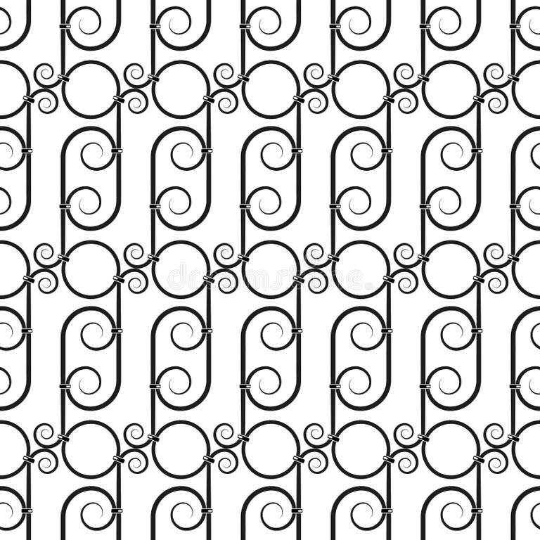 Wrought iron pattern stock vector. Illustration of abstract - 46002776