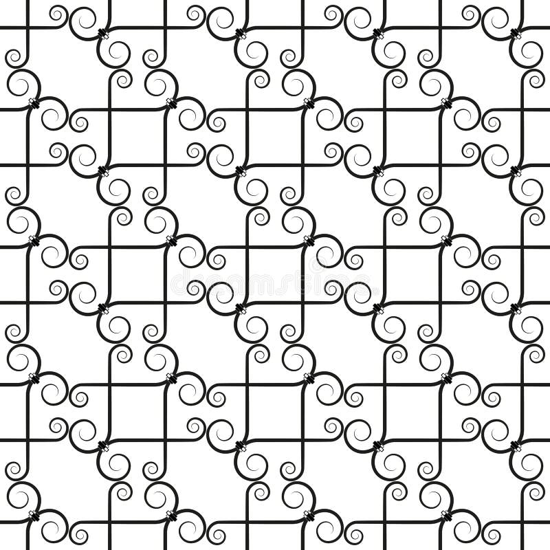 Wrought iron pattern stock vector. Illustration of black - 46002821