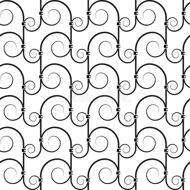 Wrought iron pattern stock vector. Illustration of curve - 46002982