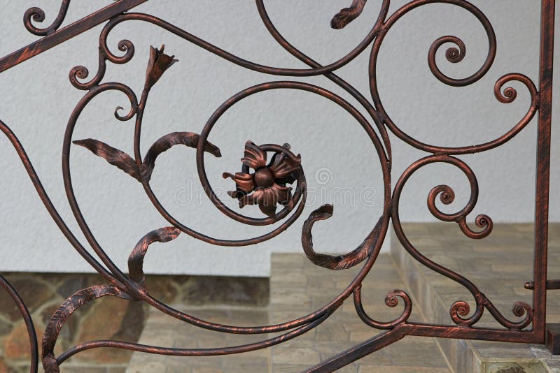 Wrought Iron Railing Flower,elements of Forged Flower Shapes on the ...