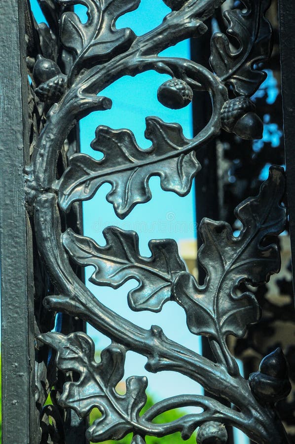 Wrought Iron Railing Section Stock Image - Image of black, porch: 383644579