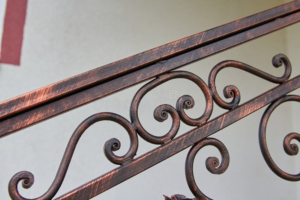 Wrought Iron Railings, Elements of Forged Products on the Railing Stock ...