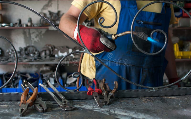Wrought Iron shop stock photo. Image of parapet, manifacturing - 58132868