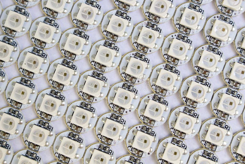 Ws2812b Led Rgb Diodes Matrix Stock Image - Image of object, tape ...