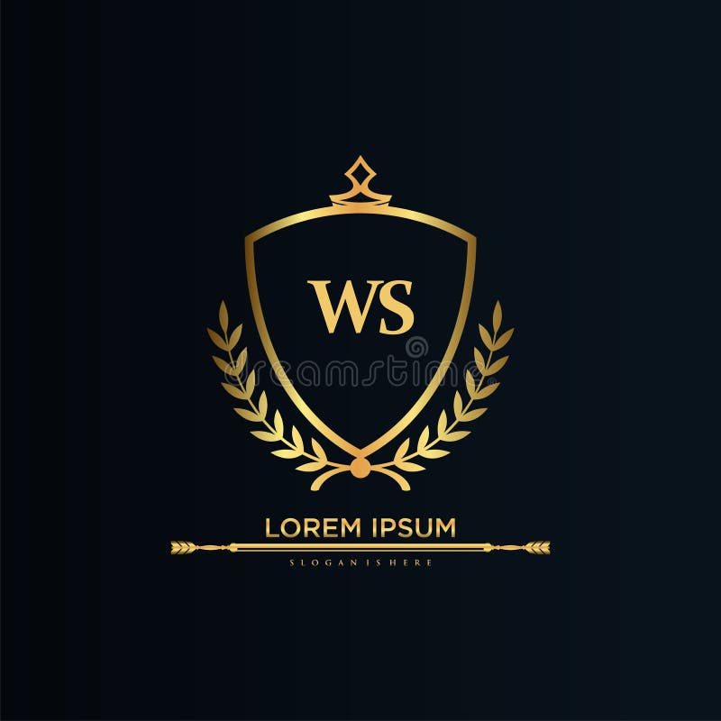 WS Letter Initial with Royal Template.elegant with Crown Logo Vector ...