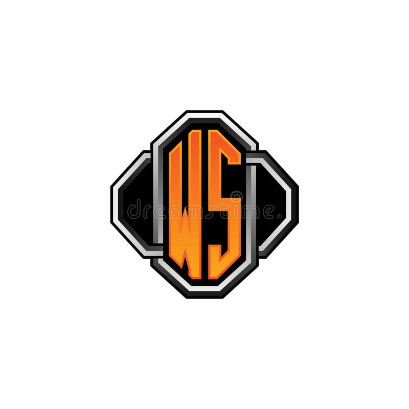 WS Logo Letter Geometric Vintage Style Stock Vector - Illustration of ...