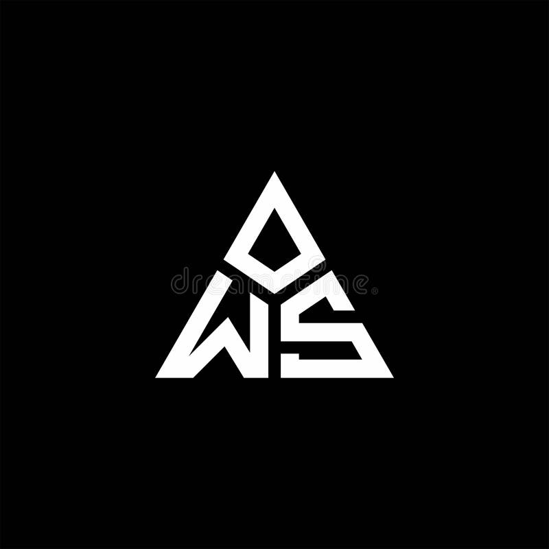 WS Monogram Logo with 3 Pieces Shape Isolated on Triangle Stock Vector ...