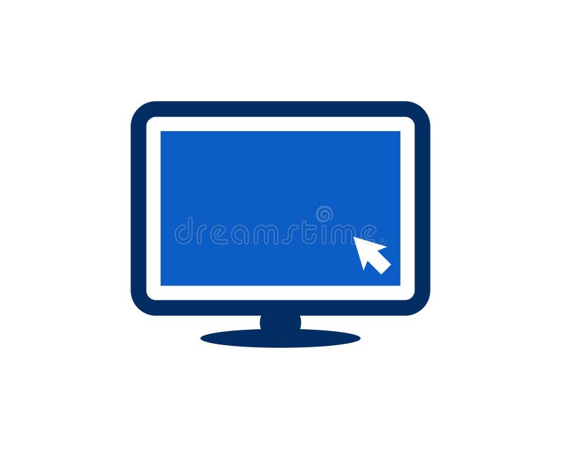 Screen Monitor Logo Icon Template Stock Vector - Illustration of watch ...