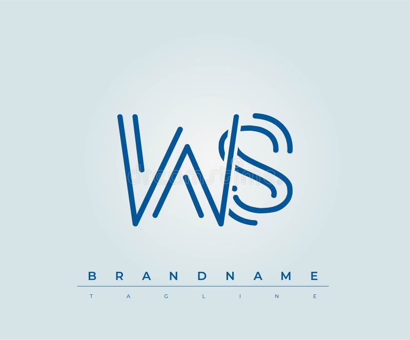WS Technology Letter Logo Template Stock Vector - Illustration of ...