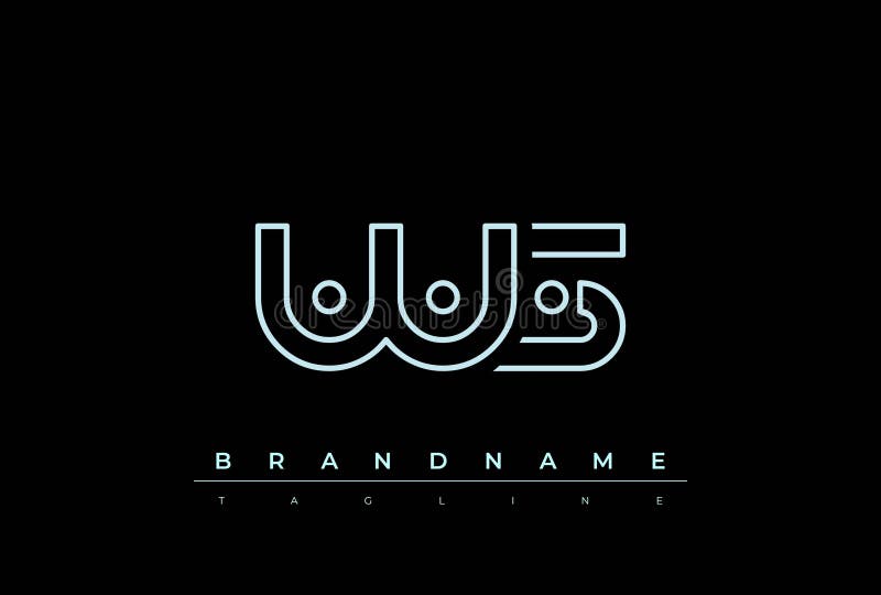 WS Technology Letter Logo Template Stock Vector - Illustration of ...