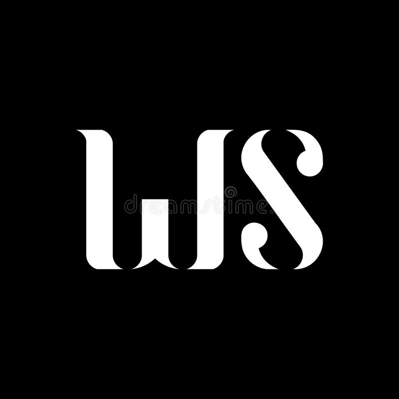 WS W S Letter Logo Design. Initial Letter WS Linked Circle Uppercase ...