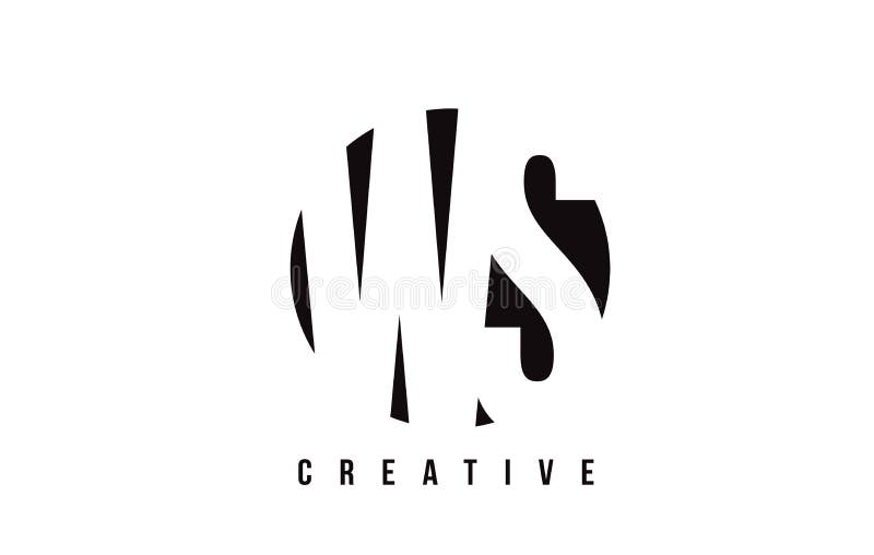 WS W S White Letter Logo Design with Circle Background. Stock Vector ...