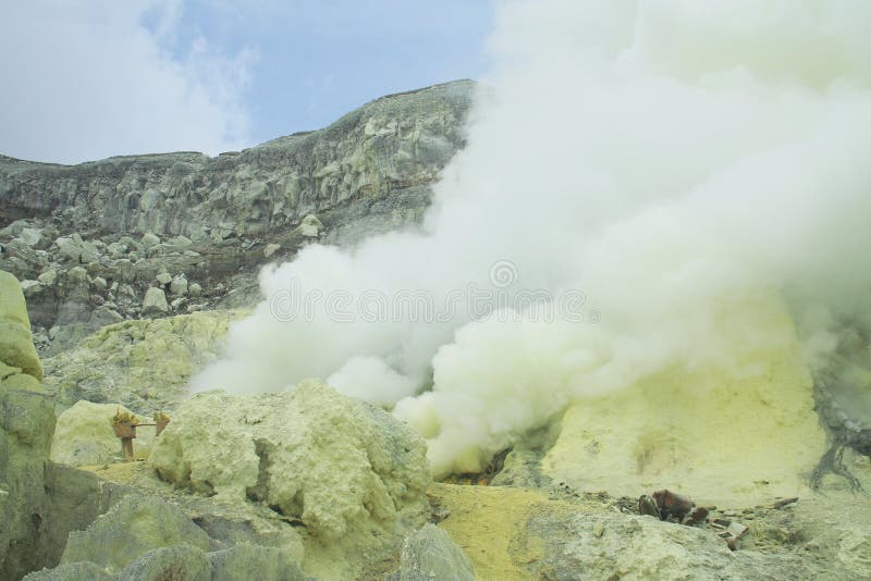 Ijen Indonesia Java Kawah Wulkan Obraz Stock - Obraz złożonej z ...
