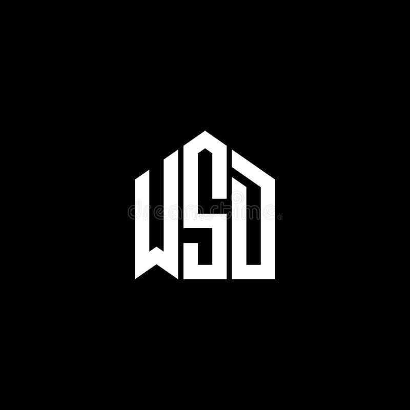 WSD Letter Logo Design on BLACK Background. WSD Creative Initials ...