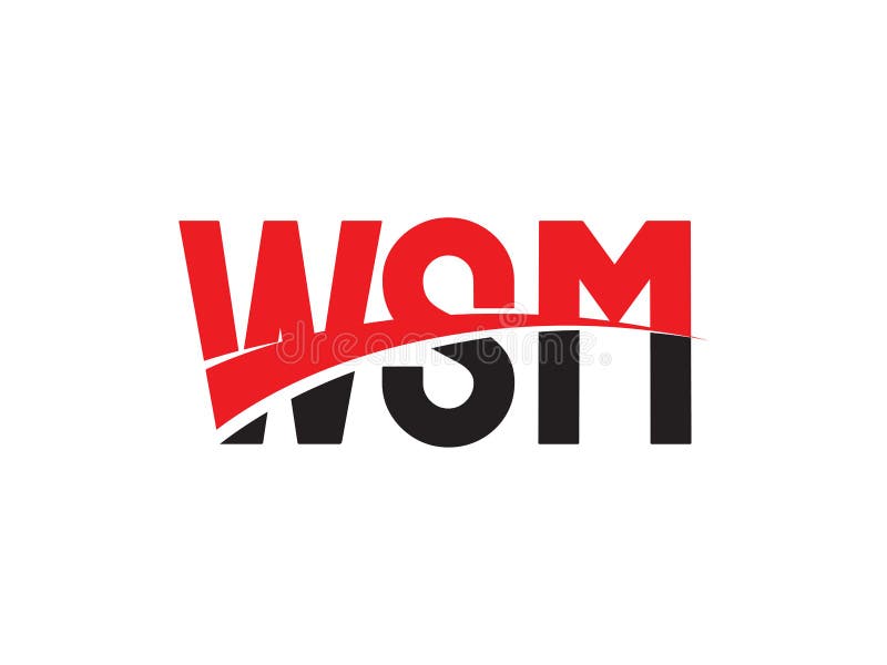 WSM Letter Initial Logo Design Vector Illustration Stock Vector ...