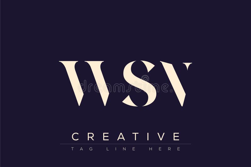 WSN Abstract Letter Logo Design Stock Vector - Illustration of initial ...