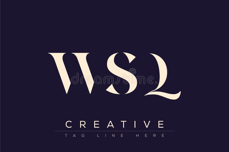WSQ Abstract Letter Logo Design Stock Vector - Illustration of design ...