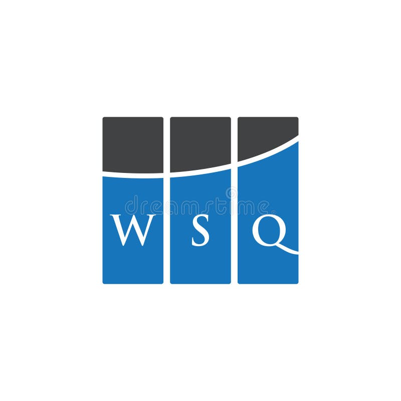 WSQ Letter Logo Design on Black Background. WSQ Creative Initials ...