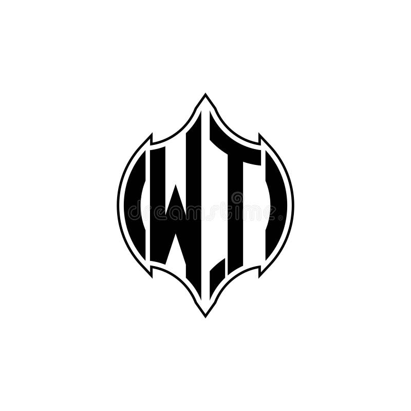WT Logo Monogram Geometric Shield Shape Style Stock Vector ...