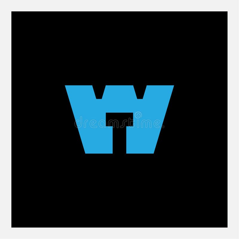 RW - Logotype with Letters and Parallel Red Lines. R and W - Initials ...