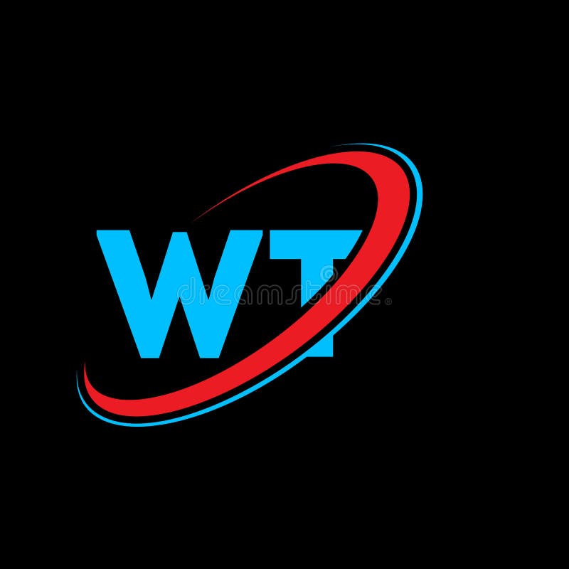 WT W T Letter Logo Design. Initial Letter WT Linked Circle Uppercase ...