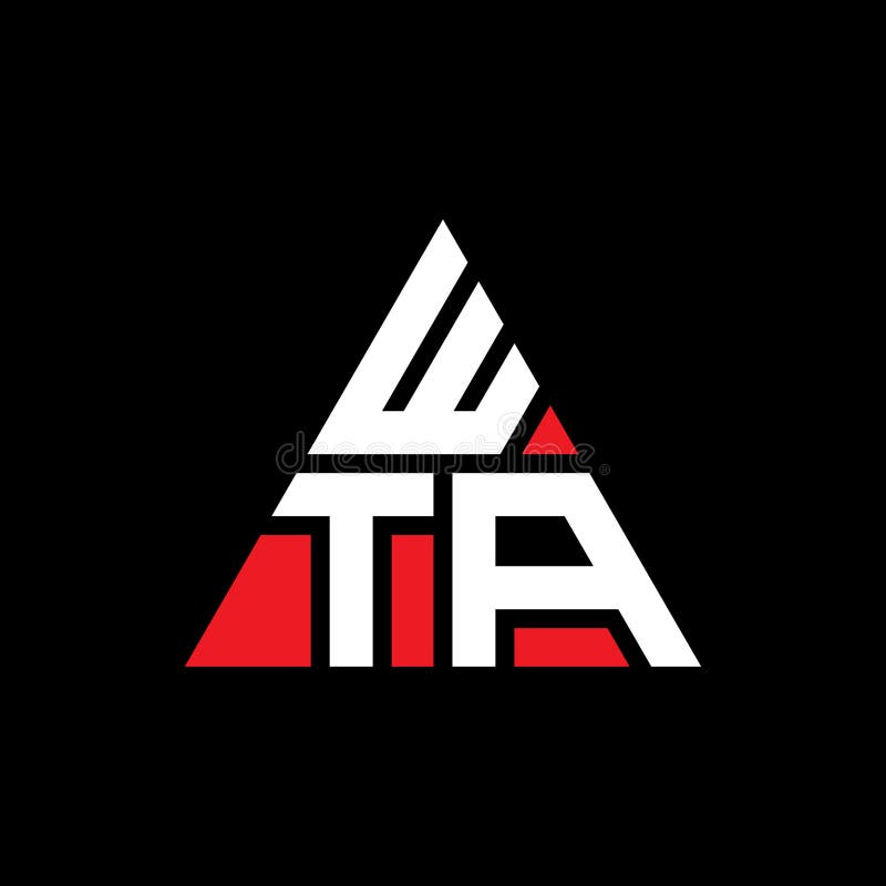 WTA Triangle Letter Logo Design with Triangle Shape. WTA Triangle Logo ...