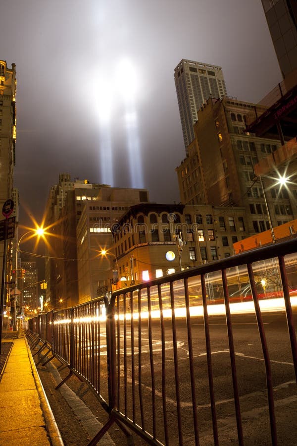 WTC Tribute in Light on September 11th, 2011 Editorial Photography ...