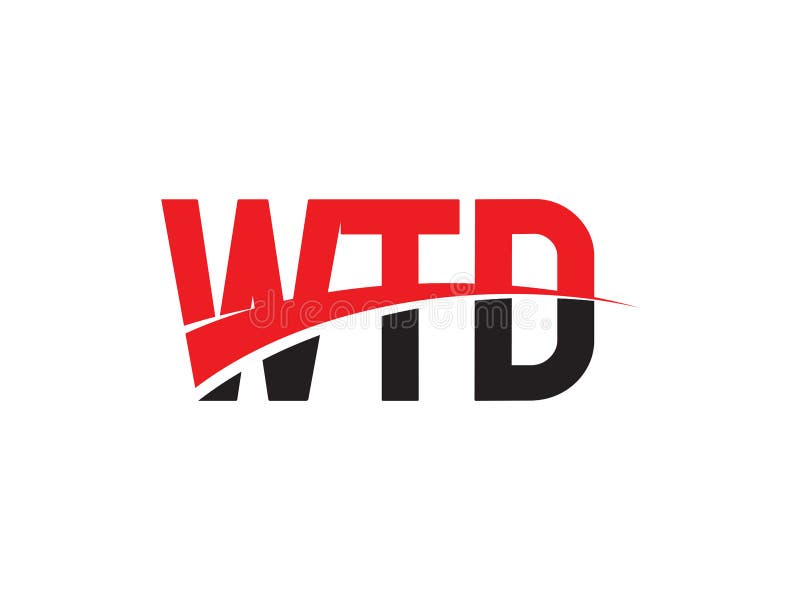 WTD Letter Initial Logo Design Vector Illustration Stock Vector ...