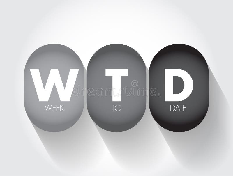 WTD Week To Date - it Starts at the Beginning of the Week and Adds Up ...