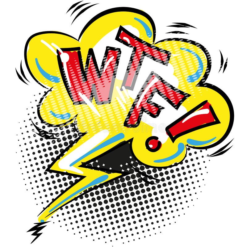 WTF Comic Speech Bubble Vector Cartoon Icon Stock Vector - Illustration ...