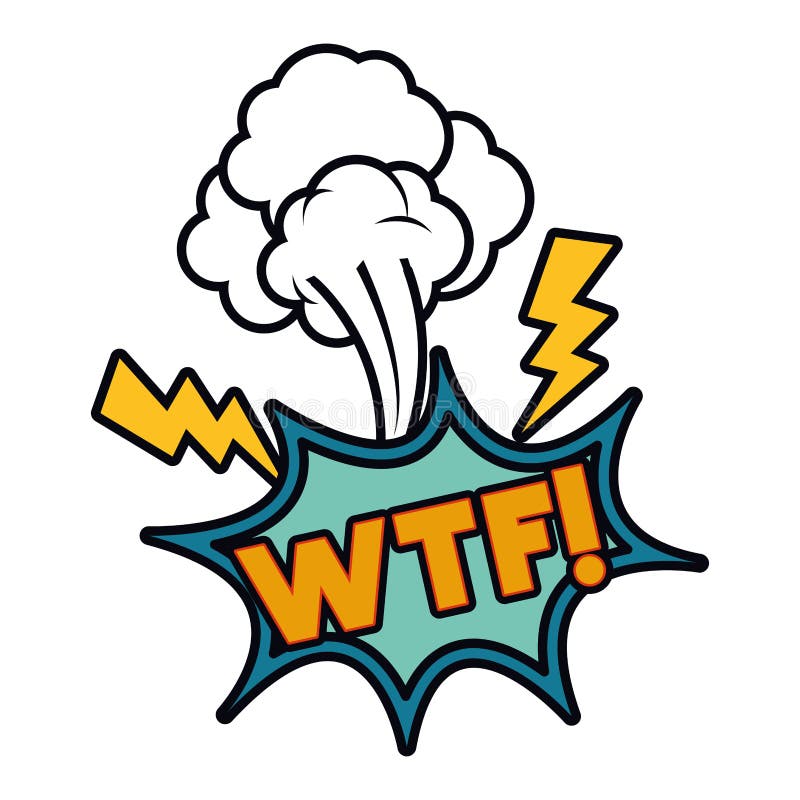 Wtf Comic Words in Speech Bubble Isolated Icon Stock Vector ...