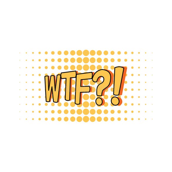 Wtf text comicstyle stock vector. Illustration of bold - 392838147