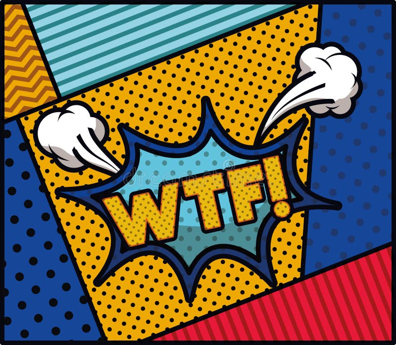 Wtf Word Pop Art Style Expression Vector Stock Vector - Illustration of ...